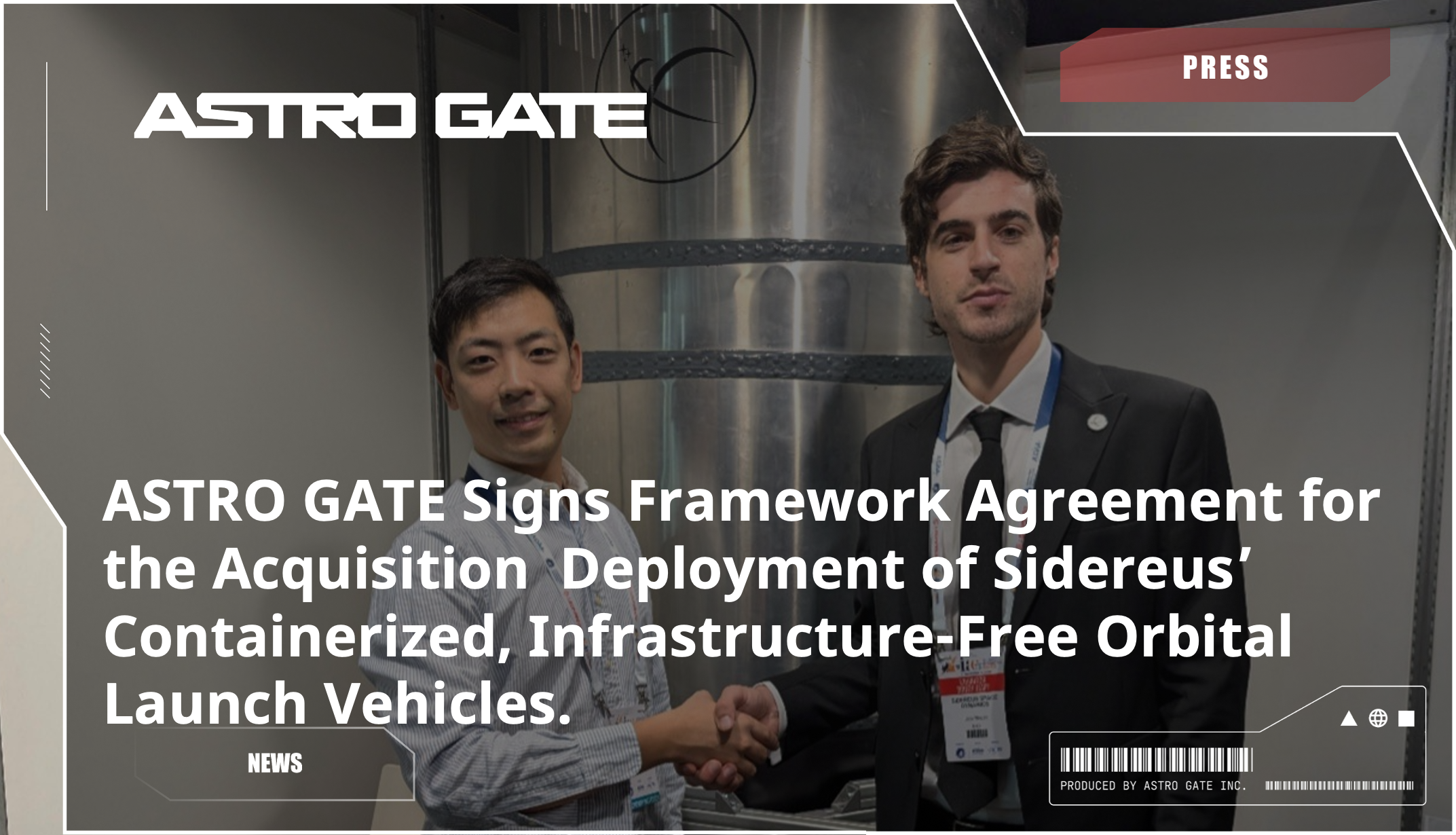 ASTRO GATE Signs Framework Agreement for the Acquisition and Deployment ...