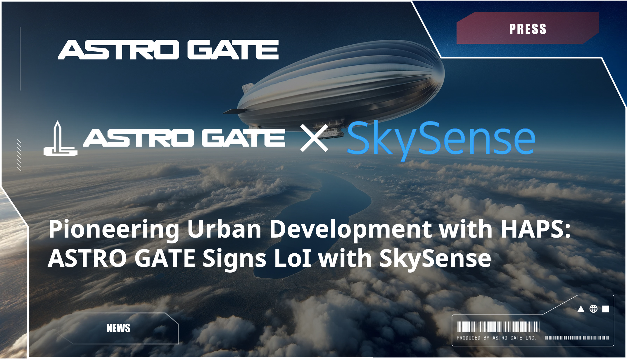 ASTRO GATE Signs LoI with SkySense to Promote “Space-Enabled Urban ...