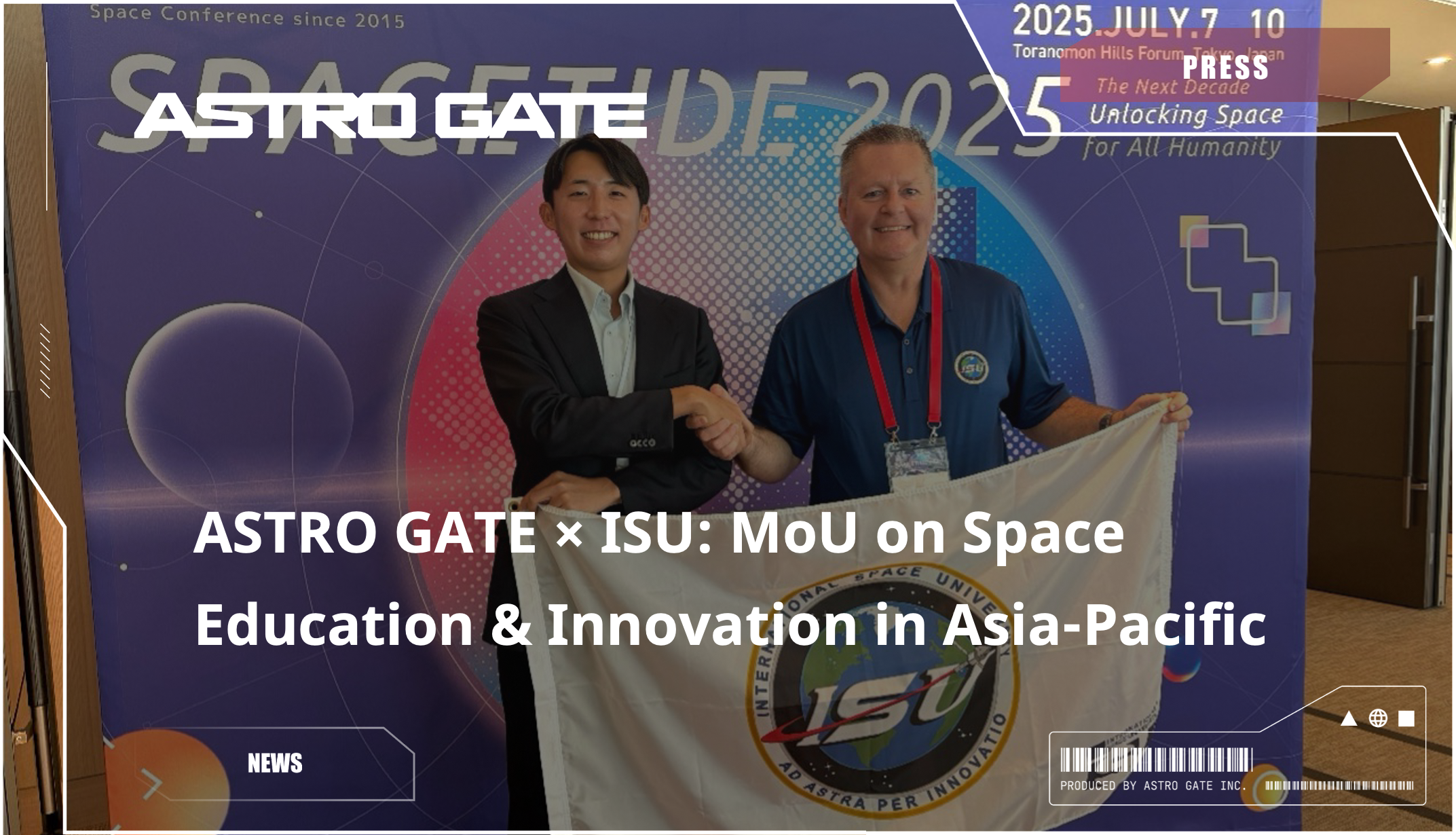 ASTRO GATE and International Space University Sign MoU to Explore Space ...